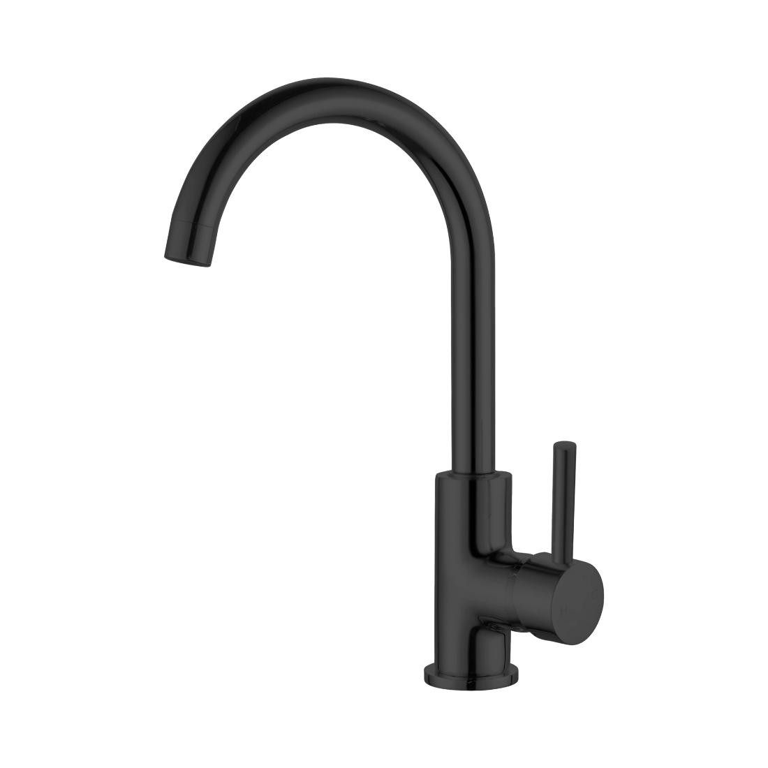 Dolce Kitchen Mixer Gooseneck All Pressure Matte Black - Mico NZ