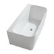 Athena Contro Back To Wall Bathtub 1600mm x 750mm White