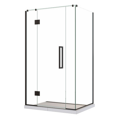 Acclaim Tile Shower 2 Sided Hobbed Channel Drain Black LH 1200 x 900mm ...