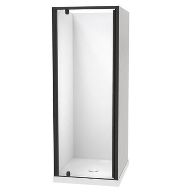 Sierra 900 x 760mm Rectangle Shower 3-Sided Flat Wall 760mm Pivot Door ...