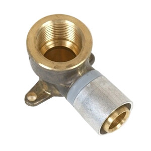 90 Deg Wing Back Elbow 3/4 Inch x 20mm Female BSP x Clamp Brass with ...