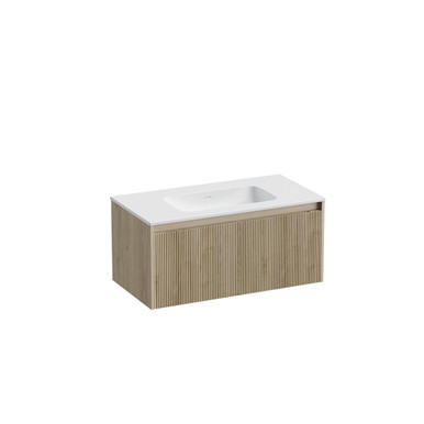 Mode Vanity 46 Console 900 1 Drawer Wall Ranfurly Oak Cleo Matte Basin ...