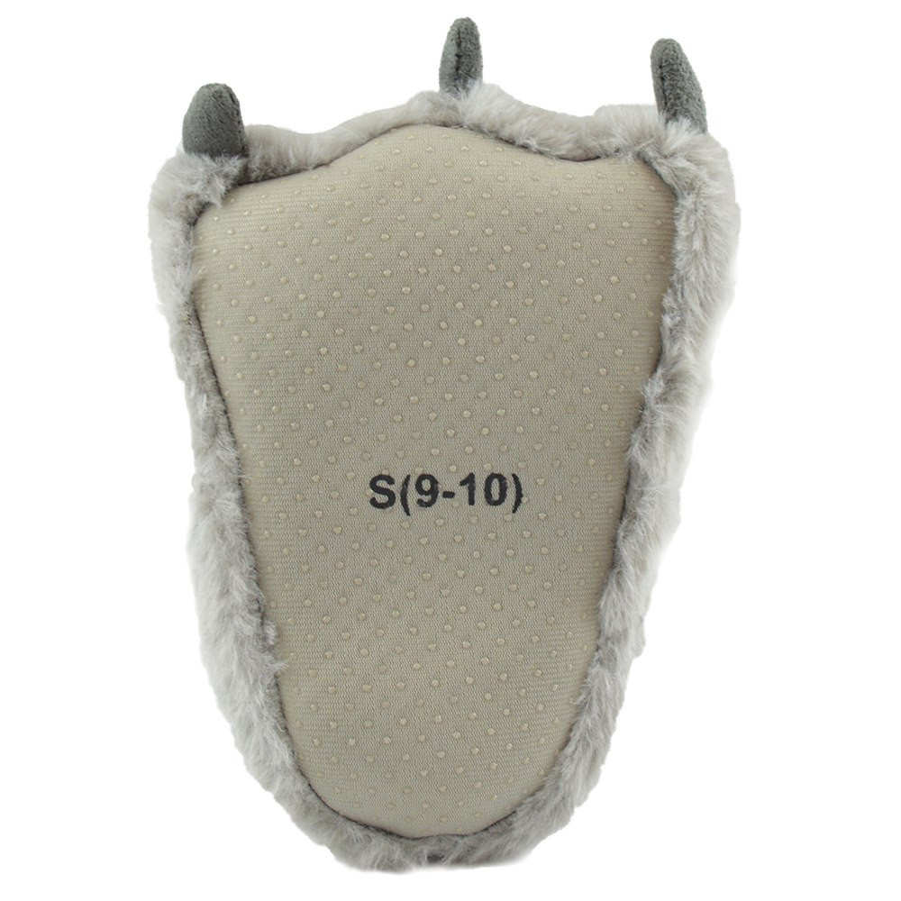 Kids 3D Claw Grey Faux Fur Novelty Slippers | Heat Treats