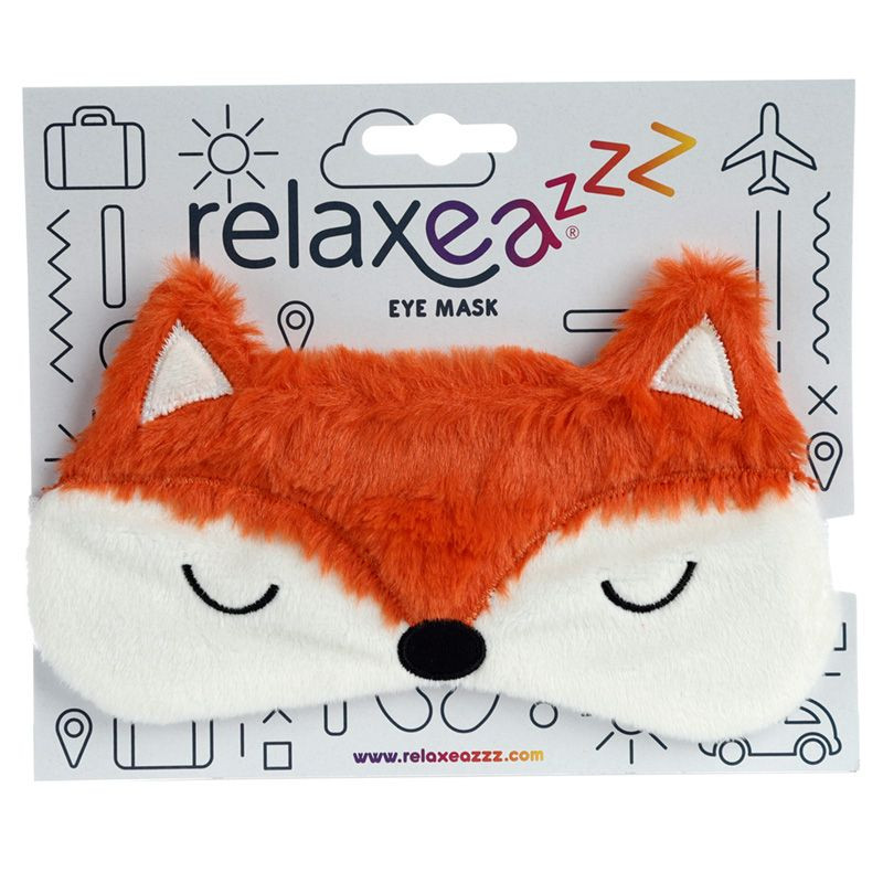 Relaxeazzz Red Fox Faux Fur Novelty Sleep Mask | Heat Treats