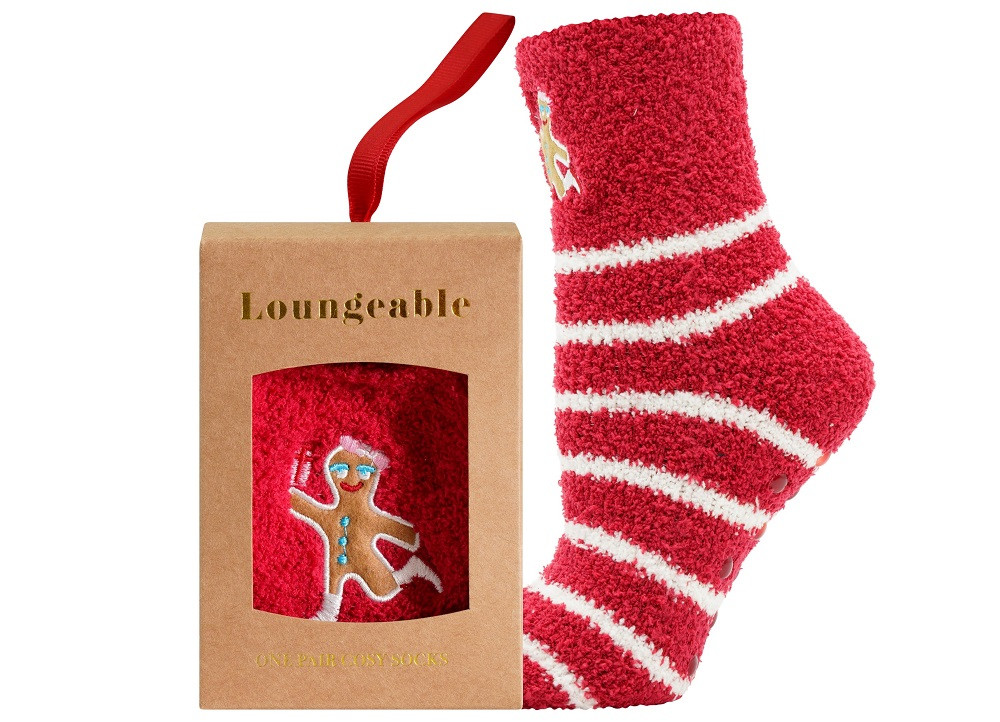 Gingerbread Man Gift Boxed Slipper / Bed Socks | Heat Treats