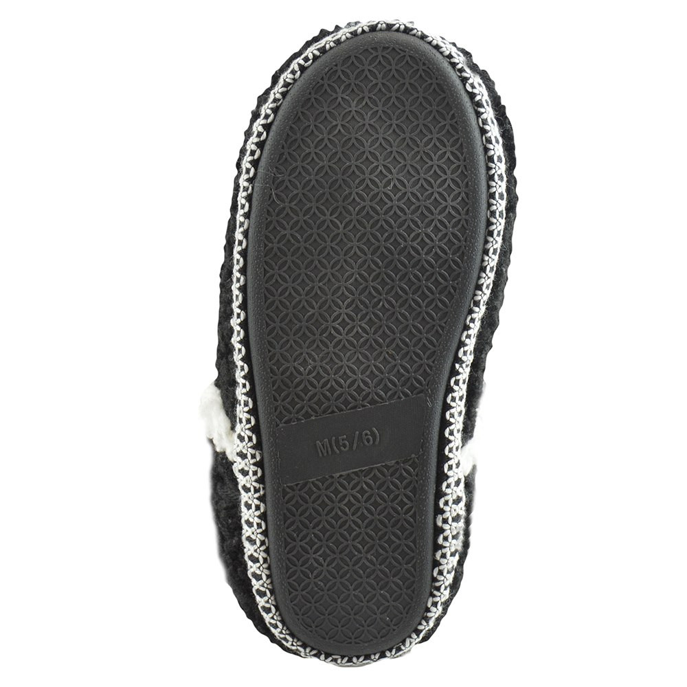 Ladies Black Teddy Fleece Pompom Slipper Boots | Heat Treats