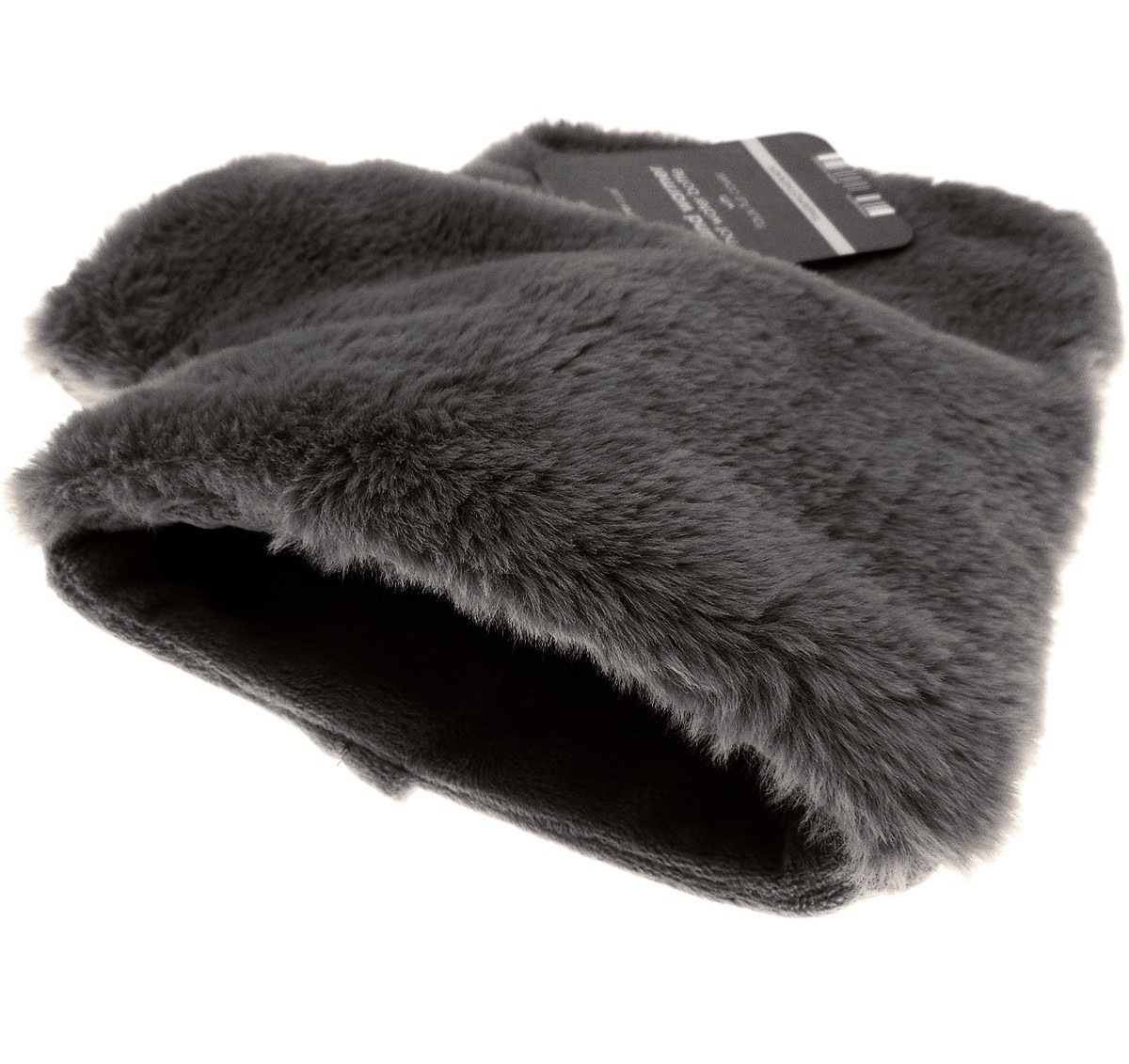 Charcoal Luxury Faux Fur Hot Water Bottle Hand Muff | Heat Treats