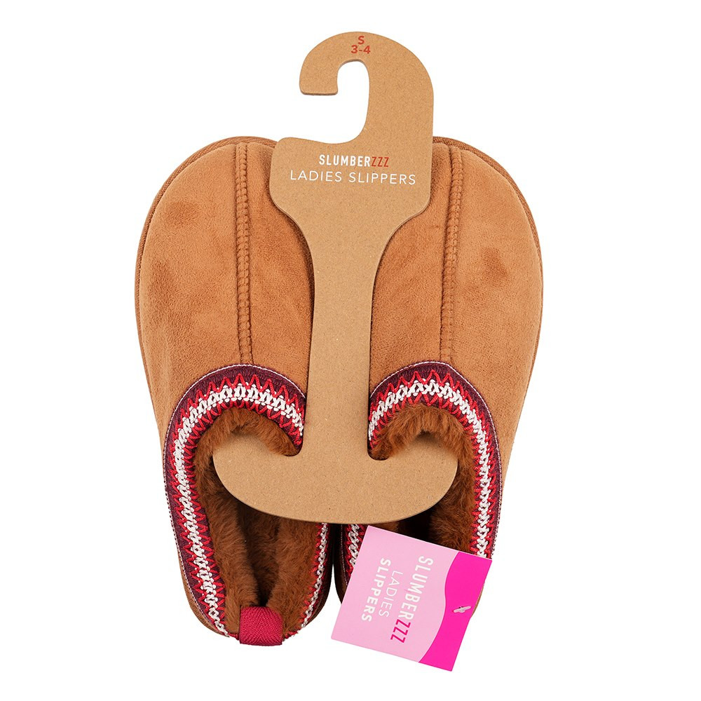 Tan Faux Suede Chunky Sole Mule Slippers | Heat Treats