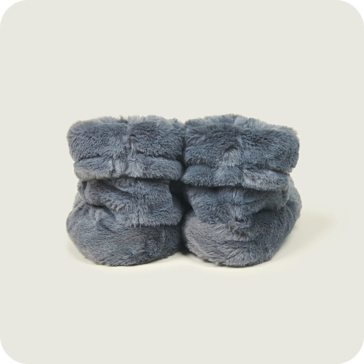 Warmies Steel Luxury Fur Microwavable Slipper Boots | Heat Treats