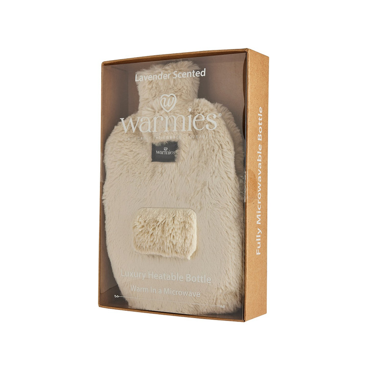 Warmies Almond Luxury Fur Microwavable Bottle | Heat Treats