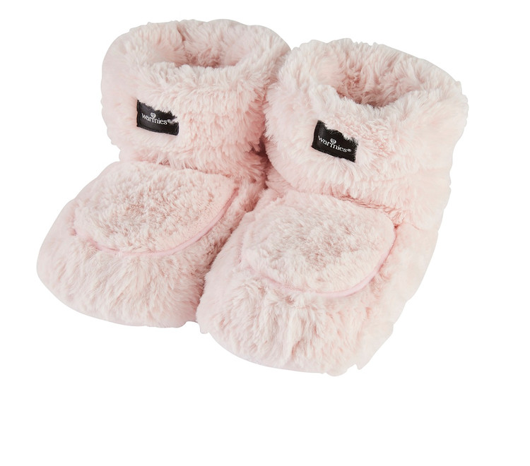 Warmies Blossom Luxury Fur Microwavable Slipper Boots | Heat Treats