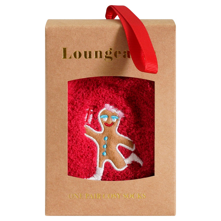 Gingerbread Man Gift Boxed Slipper / Bed Socks | Heat Treats