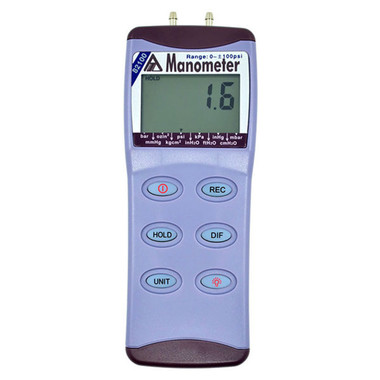 Digital Manometer High Pressure 0 to 100 PSI or 689 kPa software option ...
