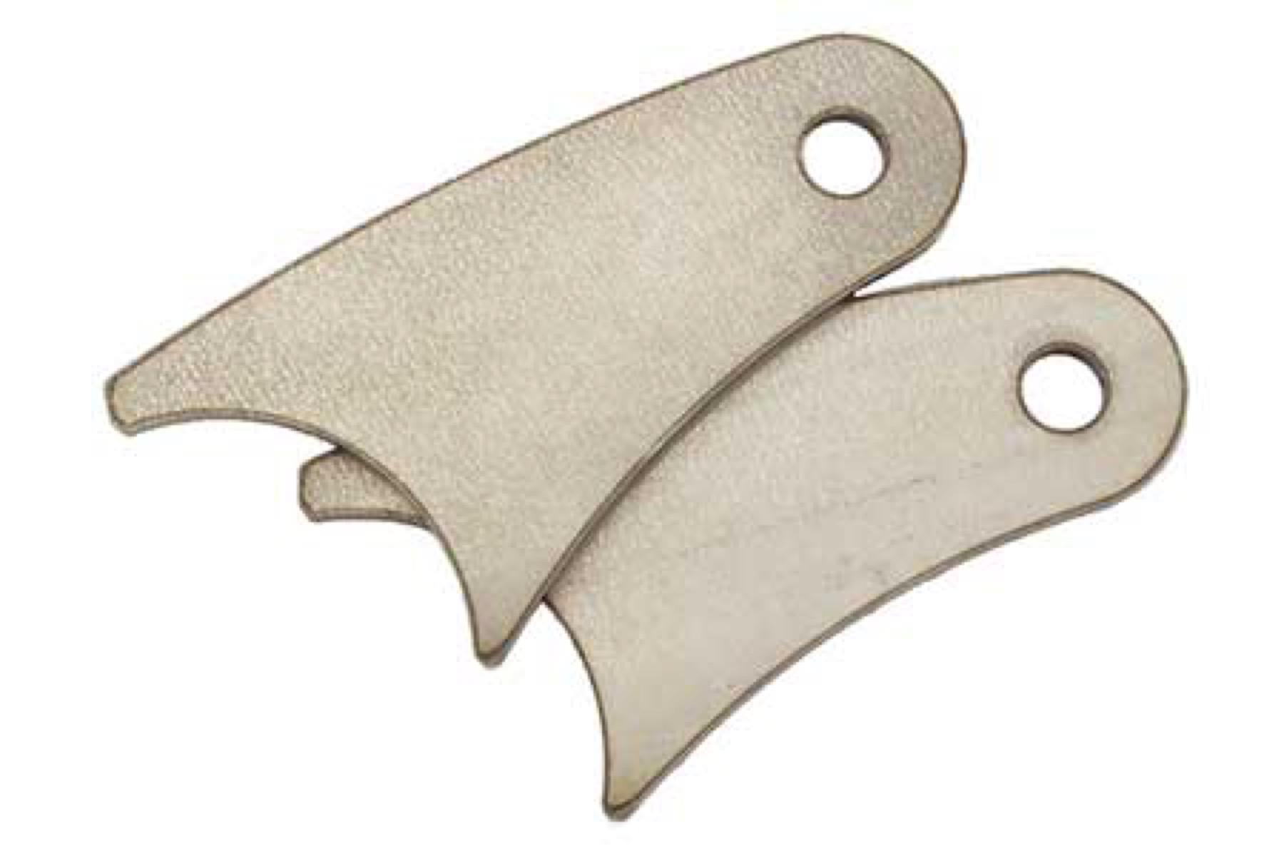 Long curved shock tab Pair