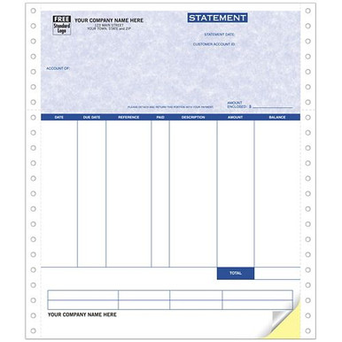 Continuous Statement Parchment, 8 1/2 x 11" JDF-13334G