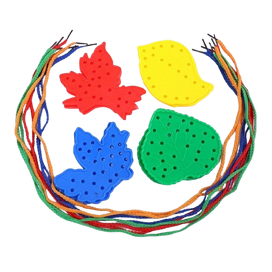 SENSORY THREADING SHAPES 8 PCS