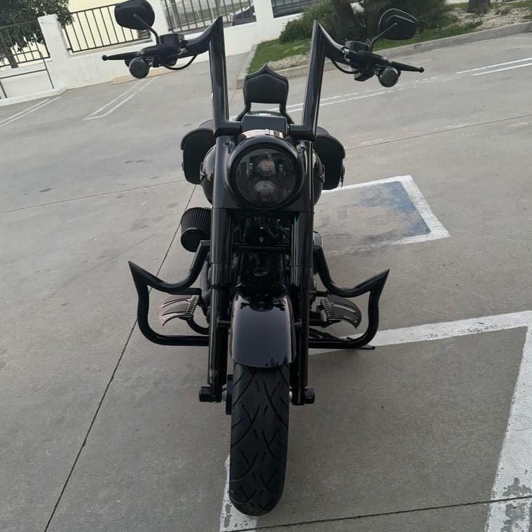 Diablo Curve Rhino 2" Handlebars for Harley-Davidson Softail Fat Boy ...