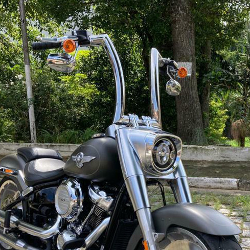 Front King Clean Rhino 2" Handlebars for Harley-Davidson Fat Boy ...
