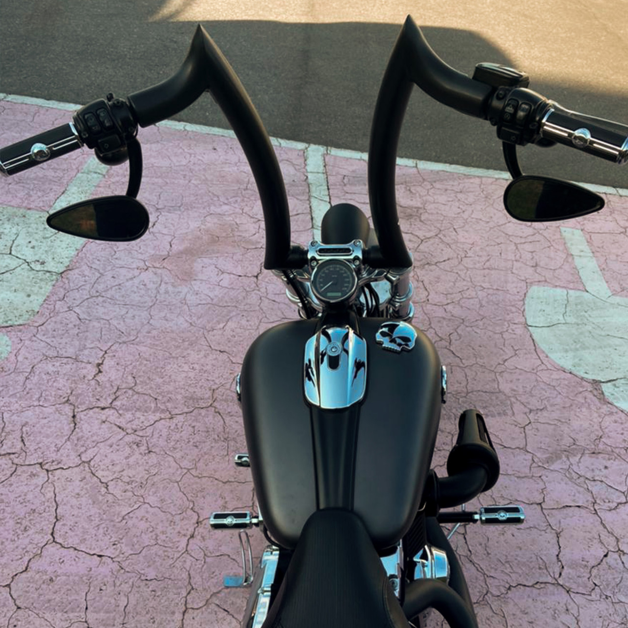 Diablo Rhino 2" Handlebars for Harley-Davidson Softail Breakout - Black