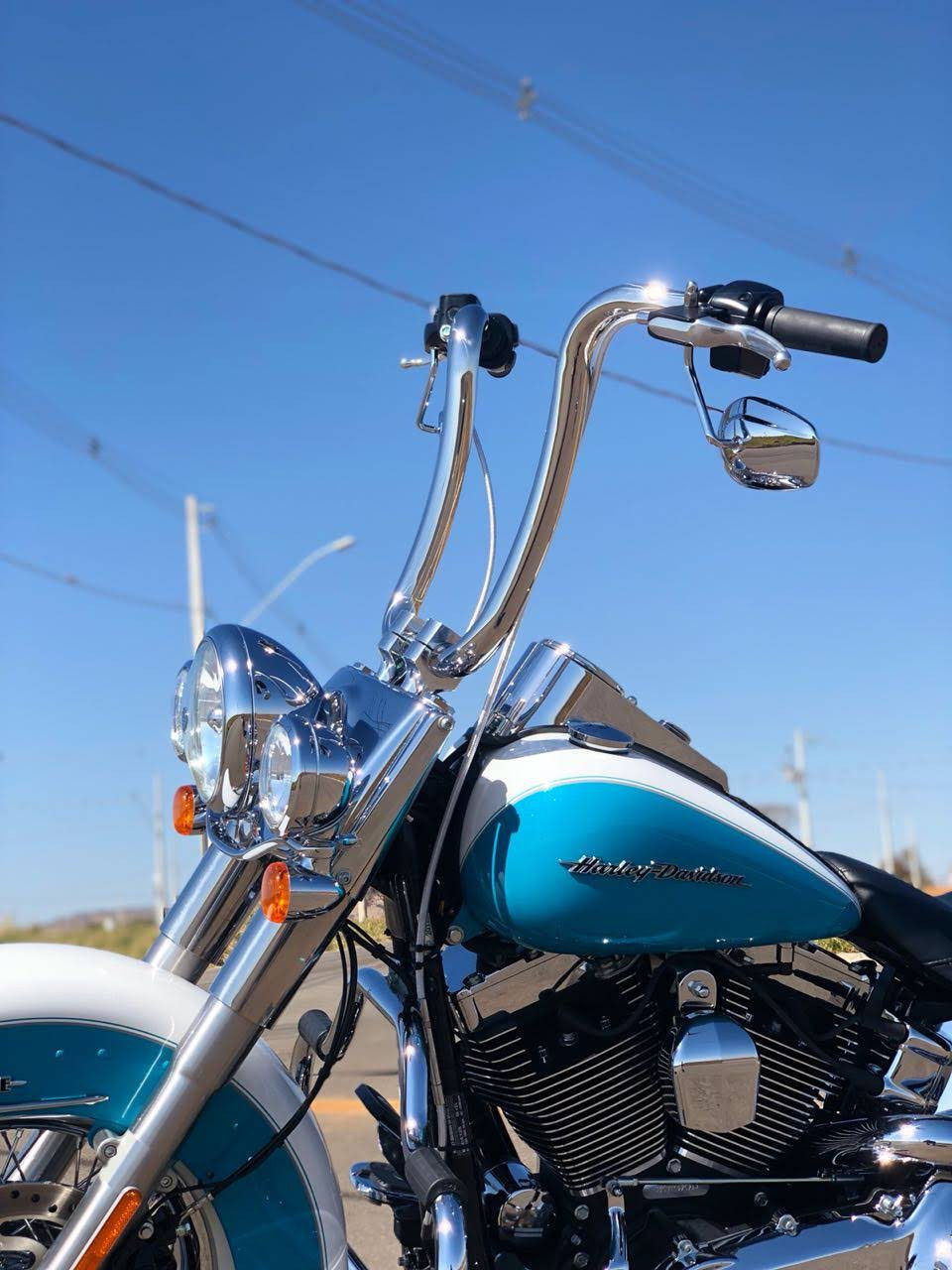 Ape Hanger Curve Brutale 1.1/2" Handlebars for Harley-Davidson Softail ...