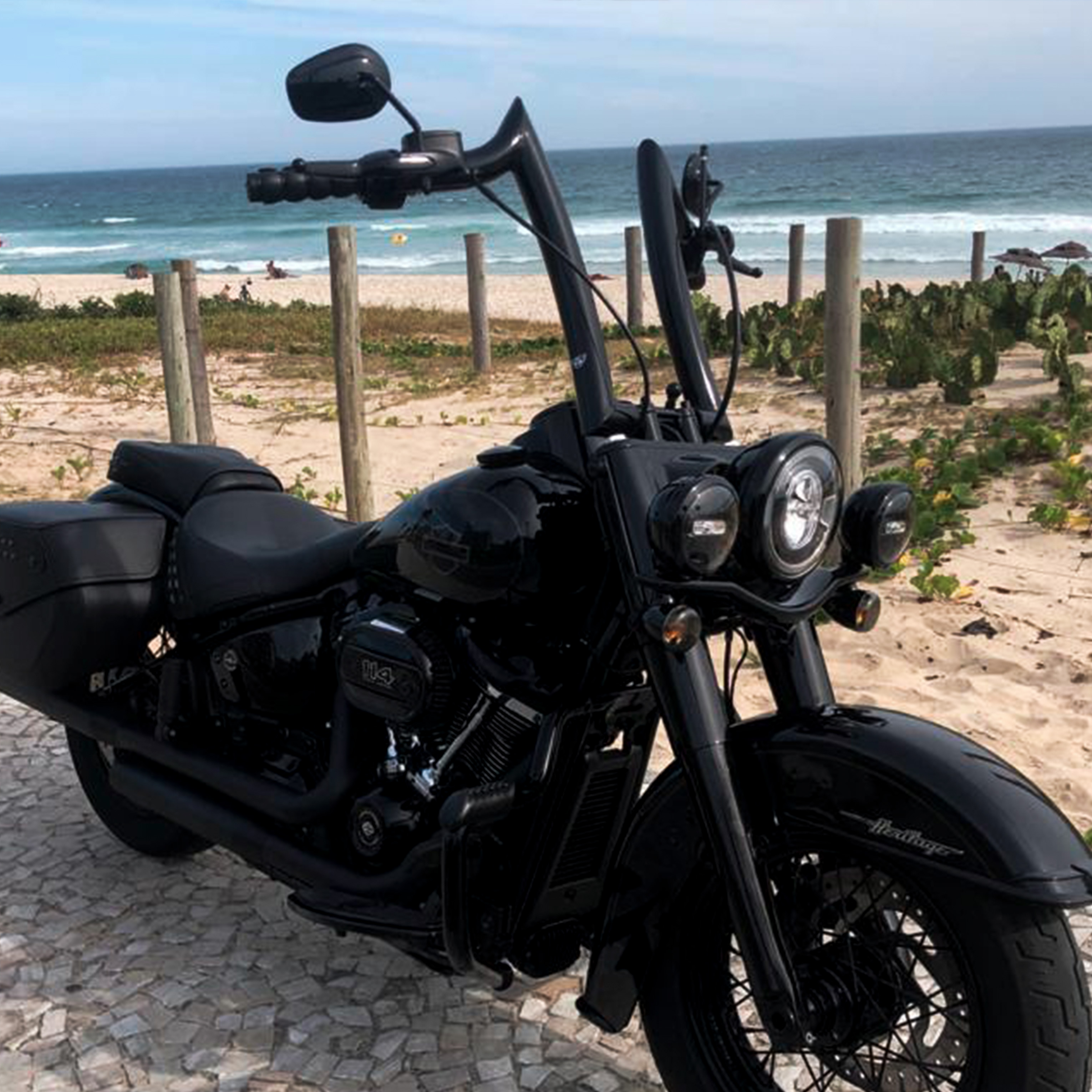 Diablo Rhino 2" Handlebars for Harley-Davidson Softail Heritage - Black