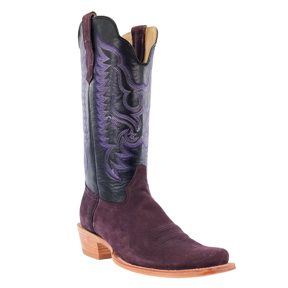Men's R Watson Boot, Purple Rough Out Vamp, Black Shaft - Chick Elms ...