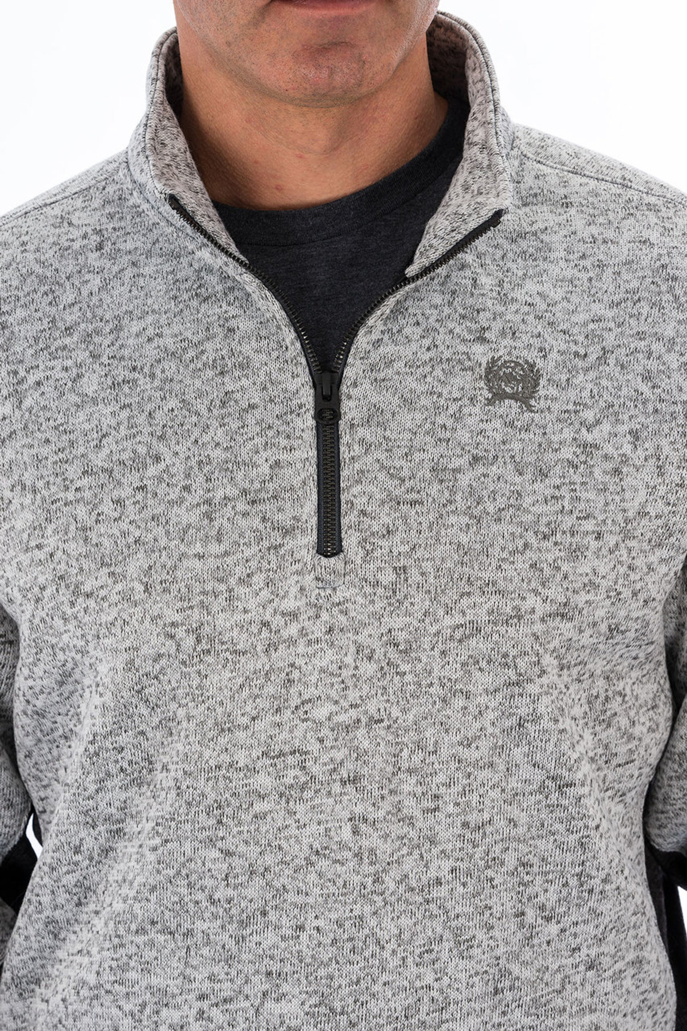Mens Cinch Pullover Heathered Gray 1 4 Zip Chick Elms Grand Entry