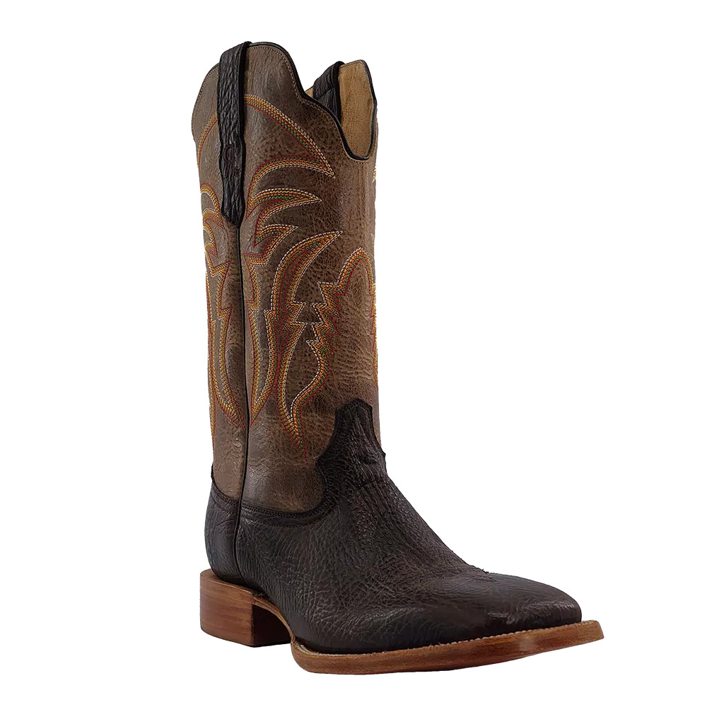 Men's R Watson Boot, Mocha Brown Vamp, Tan Shaft with Multicolor ...