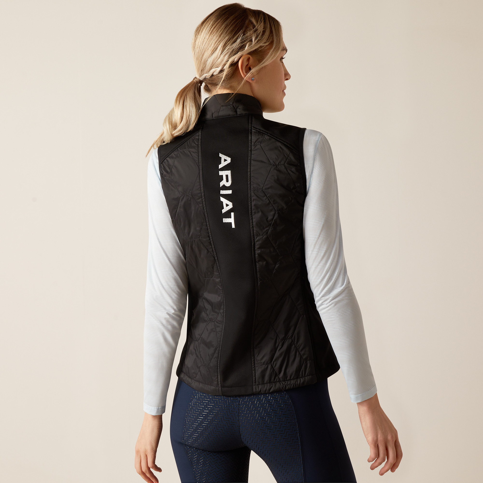 Women's Ariat Vest, Fusion Insulated, Black - Chick Elms Grand Entry ...