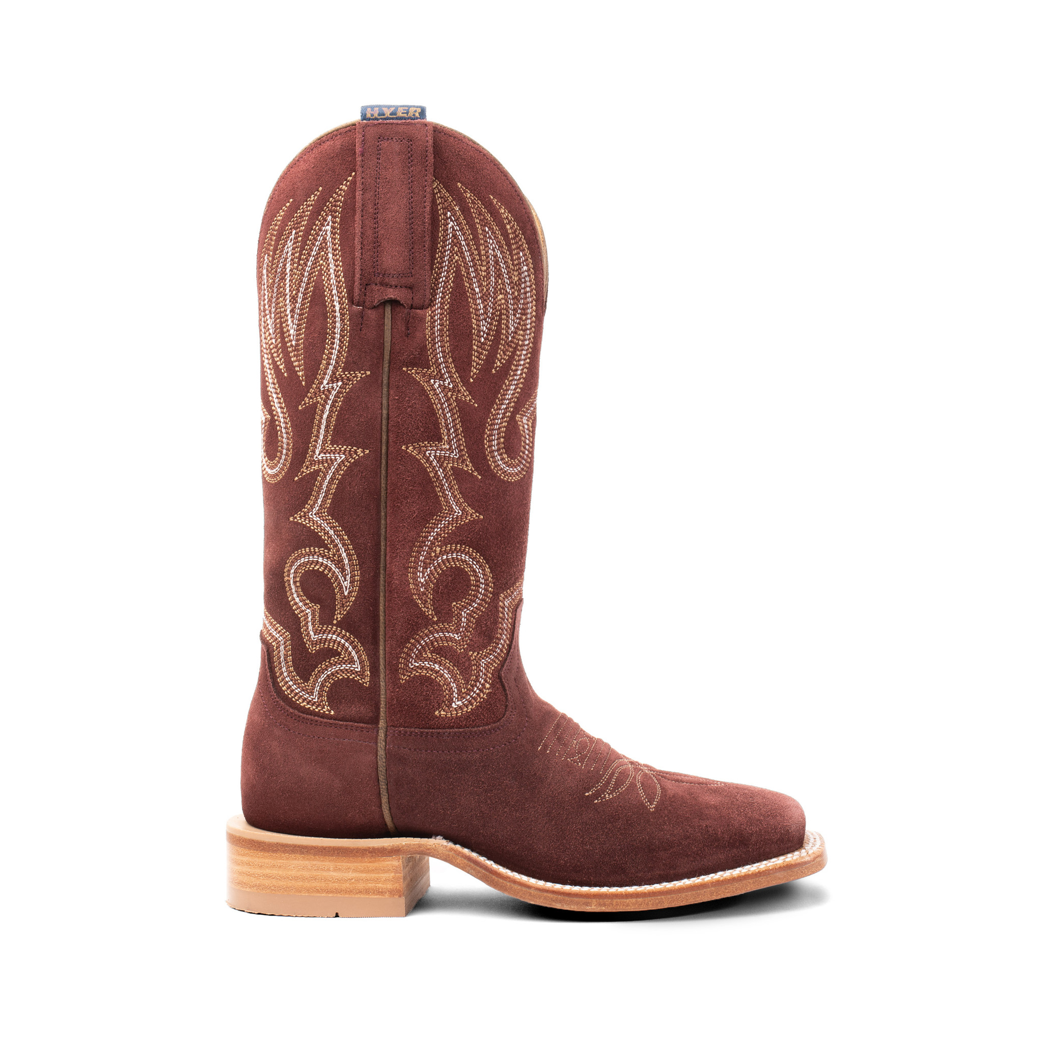 Women's Hyer Boots, Augusta, Burgundy Roughout Vamp and Shaft - Chick ...