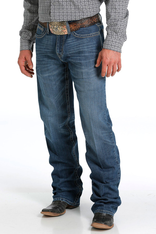 Men's Cinch Jeans, Grant, Medium Wash, Double Line Pocket - Chick Elms ...
