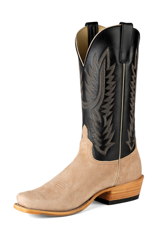Men's HP Top Hand Boots, Tan Smooth Ostrich Reverse, Black Shaft ...