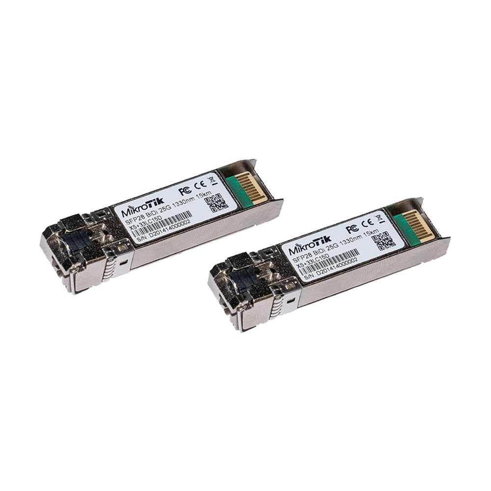 Mikrotik Pair of bidirectional SFP/SFP+/SFP28 Modules 1/10/25G 15km ...