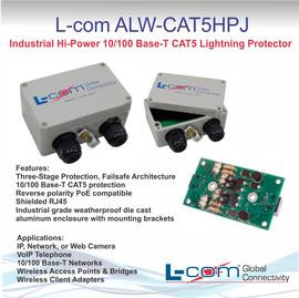 Industrial Grade Hi-Power 10/100 Base-T CAT5 Lightning Protector ...