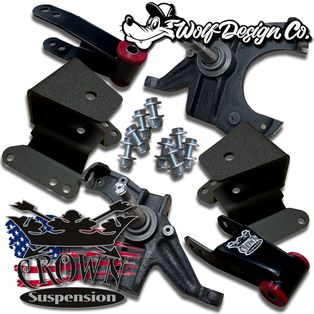 F100 Lowering Kit 3/6 Drop I-Beams Flip C-Notch 1965-1973 Ford F-100 ...