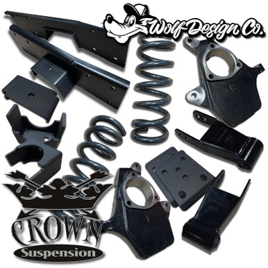 1999-2007 Silverado Sierra NBS 5/7 Lowering Drop Kit - Crown Suspension