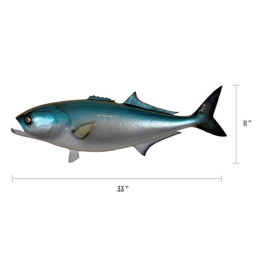Atlantic Bluefish Half Sided Fiberglass Fish Mount (33 inch) | MAKO ...