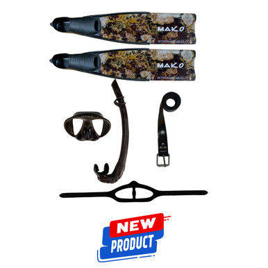 MAKO Reef Camo Freediver Starter Package | Upgradeable Freedive Fins & Gear