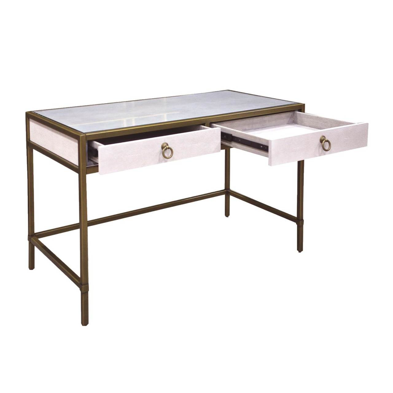White Shagreen Writing Desk - Pacific Home Online