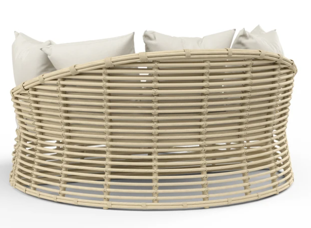 wicker style round outdoor daybed - Pacific Home Online