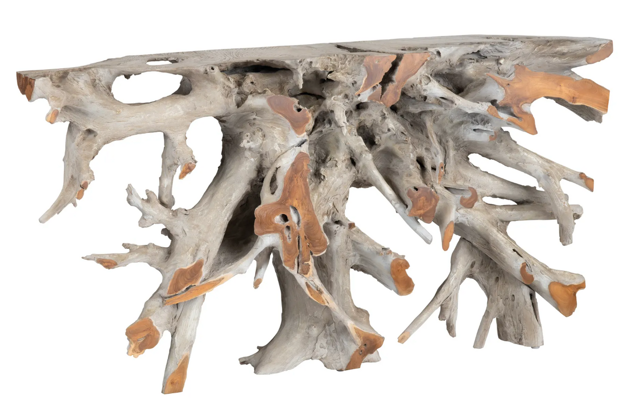 teak root console table - Pacific Home Online