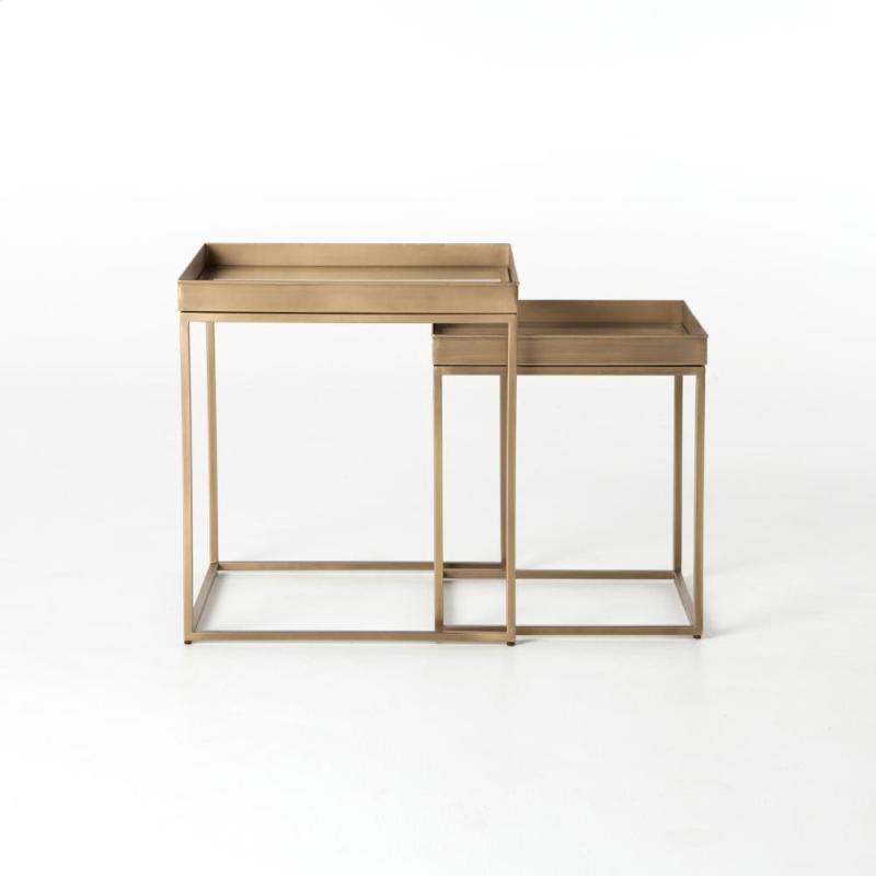 Brass Nesting Nightstands - Pacific Home Online