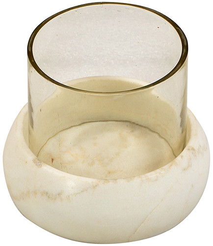 Glass Hundi w/ Marble Vase - Pacific Home Online