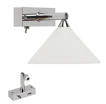 St. Maarten 3, Stainless Steel with rectangular base, built-in USB ...