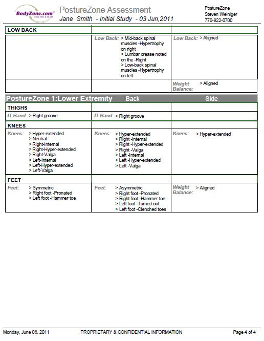 Posture Evaluation Program - Downloadable