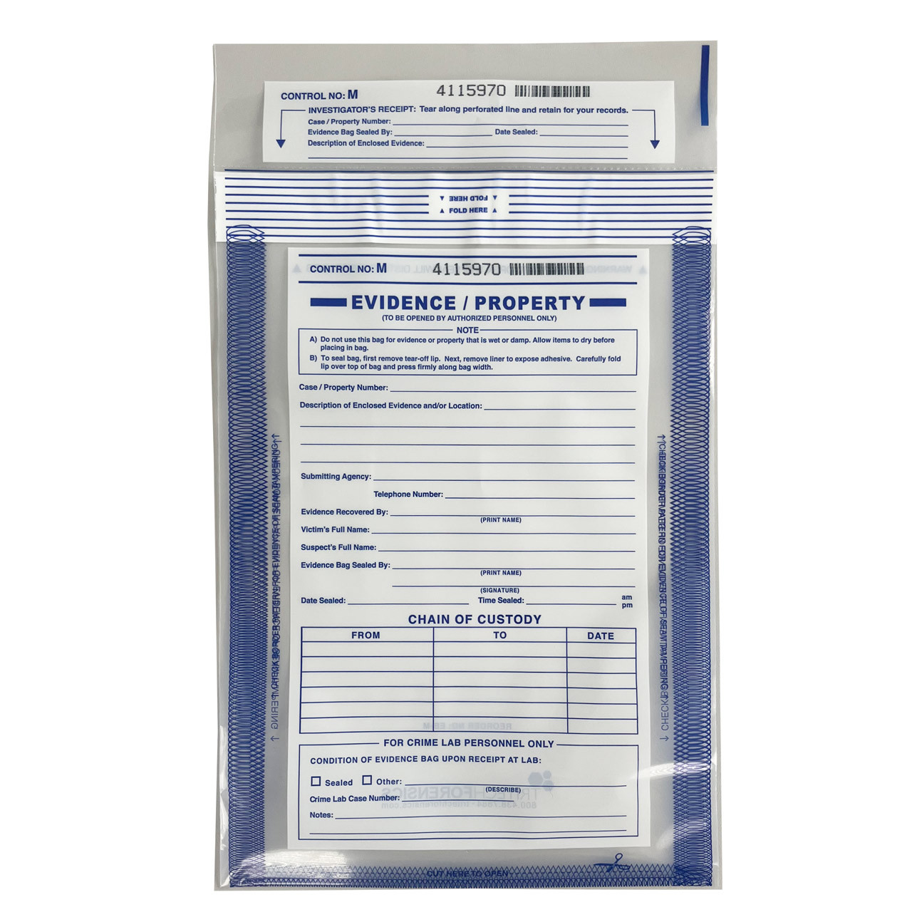 Evidence Bags - 100/pkg