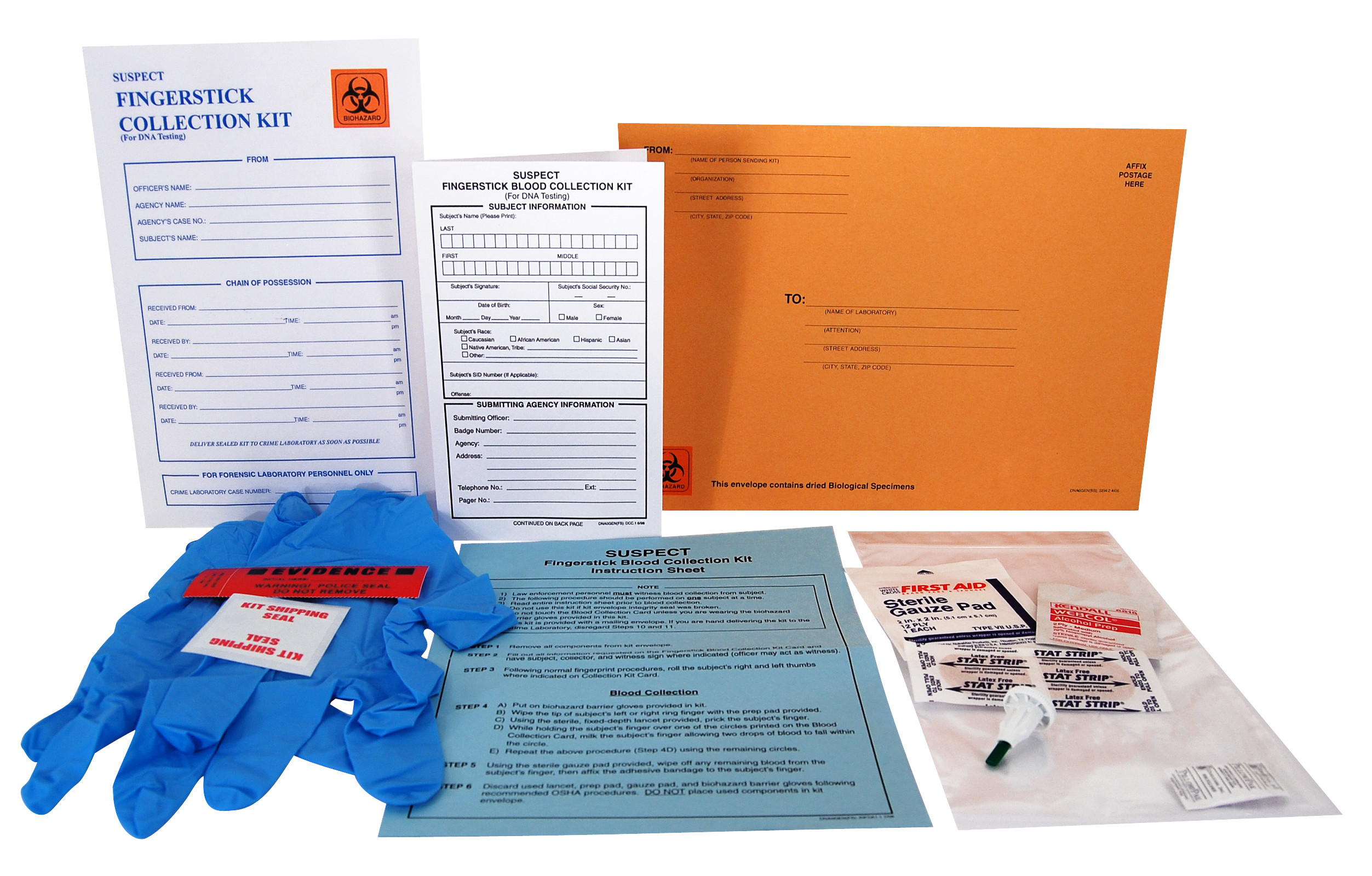 Suspect Sexual Assault Evidence Collection Kit- Blood Tube - 10/case