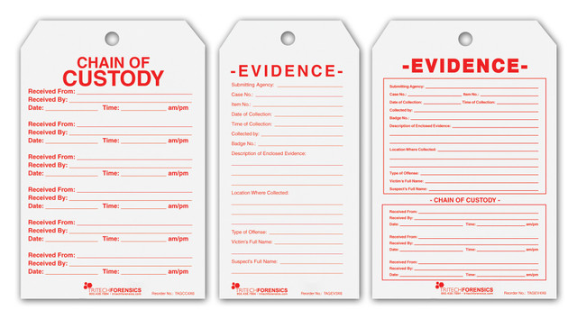 Evidence Tape, Tags, Labels, & Seals