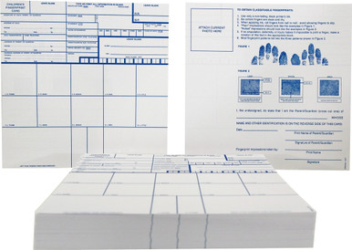 Fingerprint Record Cards for Child
