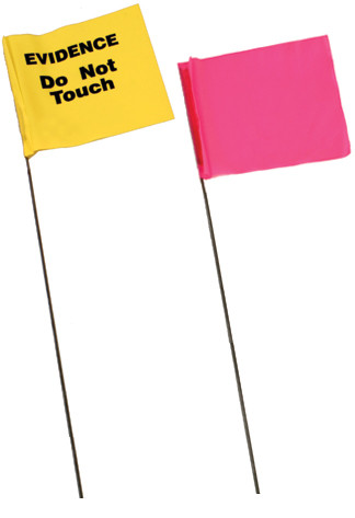 Pink Evidence Marking Flags - 100/pkg